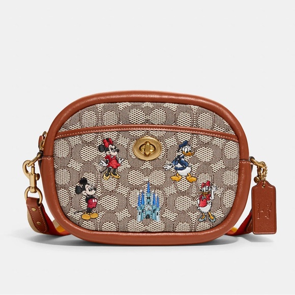 Coach | Bags | Coach X Disney Camera Bag In Signature Jacquard With Mickey Mouse And Friends ...